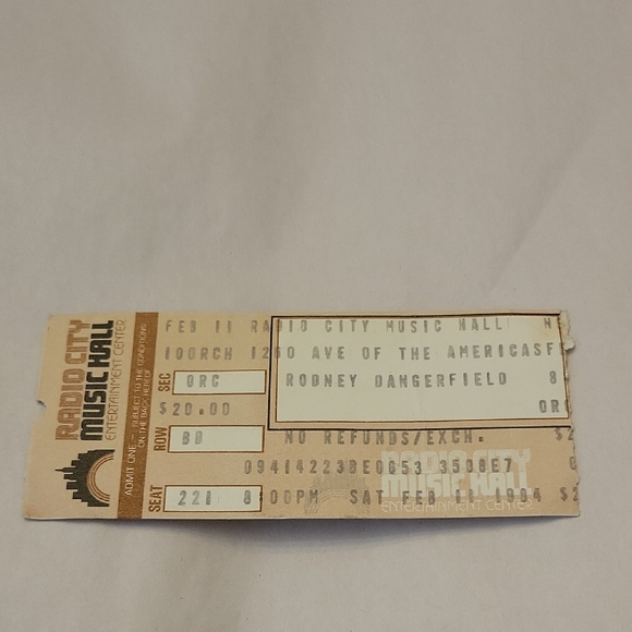 Other | Vintage Radio City Music Hall Ticket | Poshmark